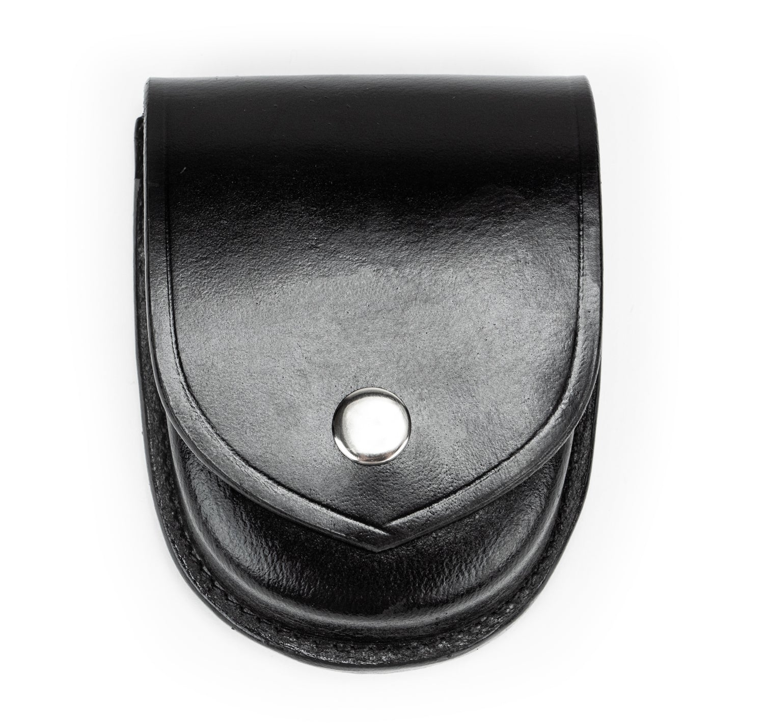 Plain Leather Single Handcuff Holder with Nickel Snap – Ryno Gear